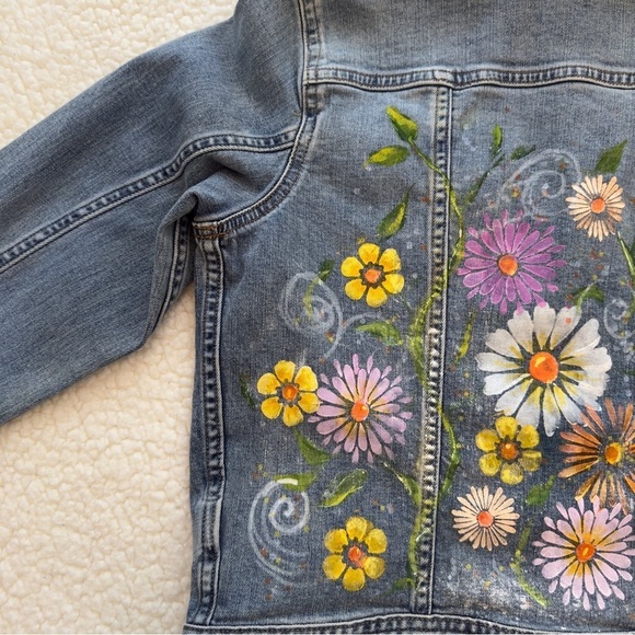 Levi's | Jackets & Coats | Ralph Lauren Denim Jacket With Handpainted ...